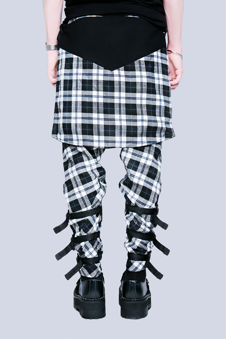 Clip Pants (Black/White Tartan) – LONG CLOTHING